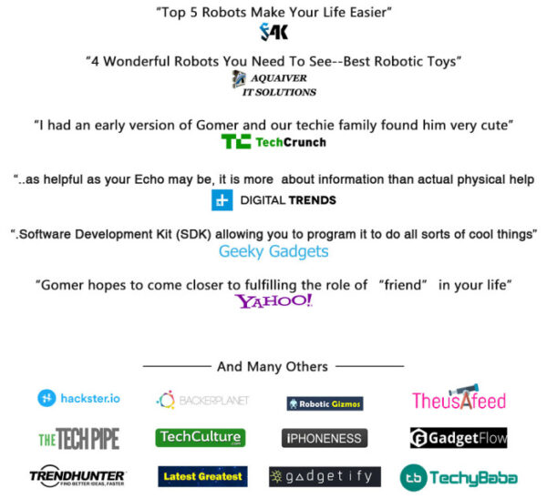 Gomer – AI Robot – Pranstek – your audio-visual products expert